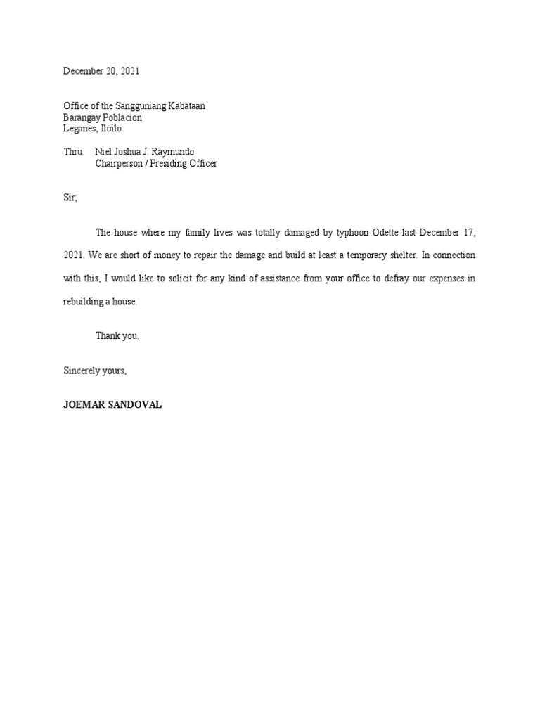 Letter Request | PDF