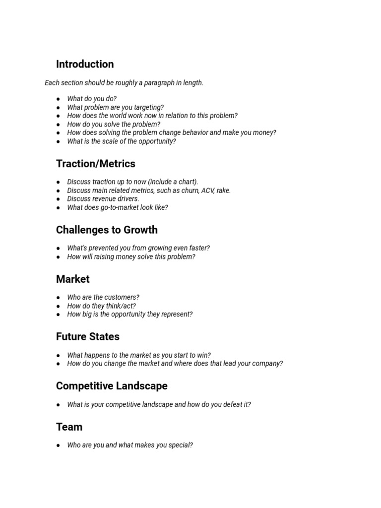YC Series A Guide - Investment Template | PDF