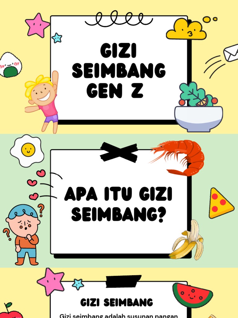Gizi Seimbang Gen Z | PDF | Memasak, Makanan, & Anggur