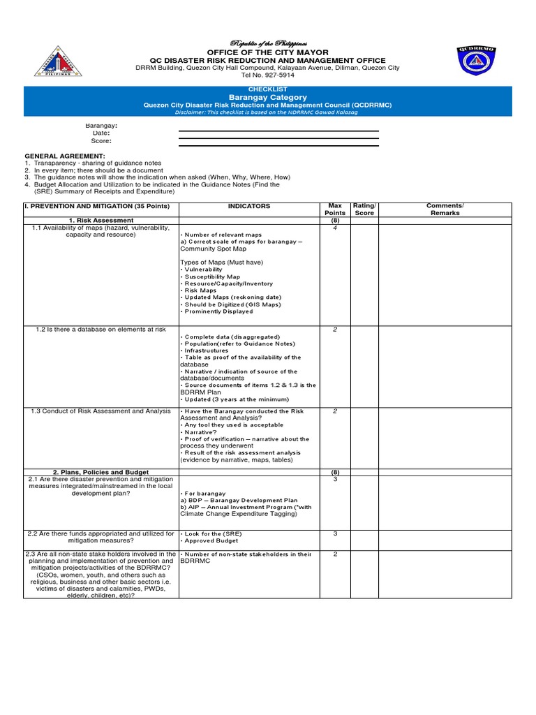 BDRRMC | PDF | Emergency Management | Risk Assessment