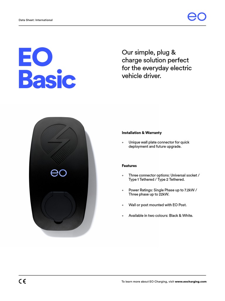 EO Basic Charger Installation Guide | PDF | Electrical Connector | Ac ...