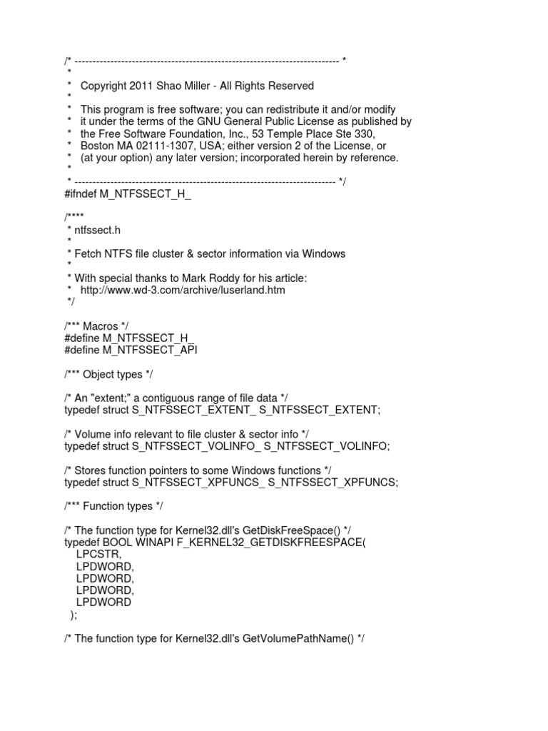 Ntfssect | PDF | Microsoft Windows | Computing