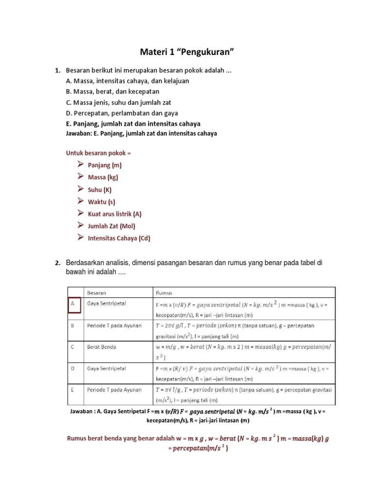 Materi Pengukuran Fisika | PDF | Metode & Bahan Ajar | Sains & Matematika