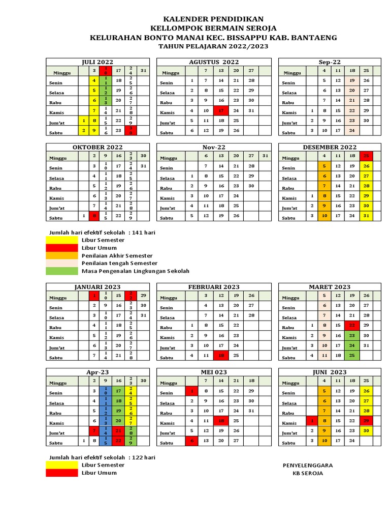 Kalender Pendidikan | PDF