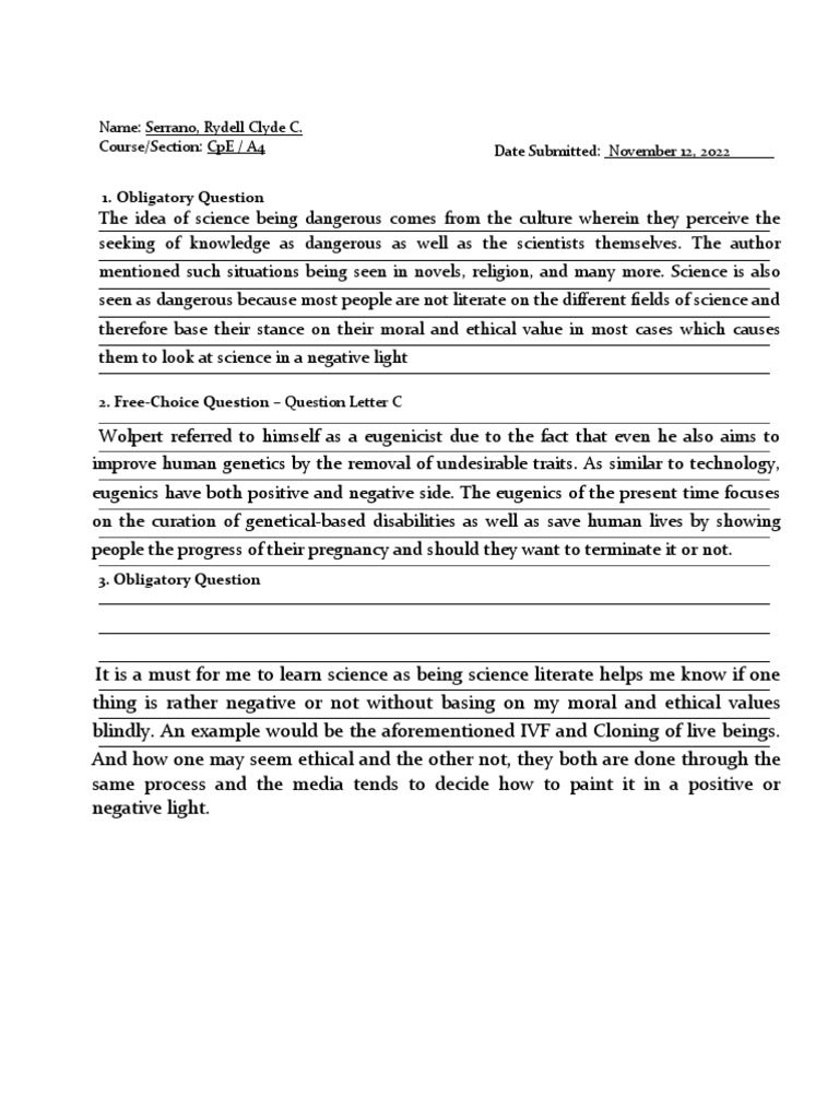 MRR 1 - Comprehension Check Questions SY 22-23 | PDF
