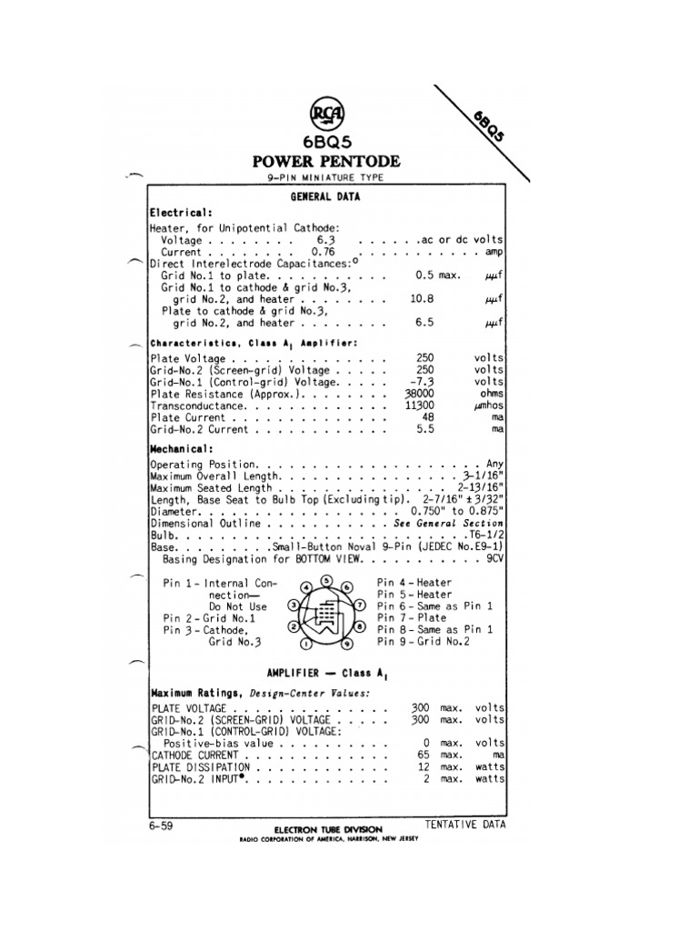 6BQ5 Tube | PDF