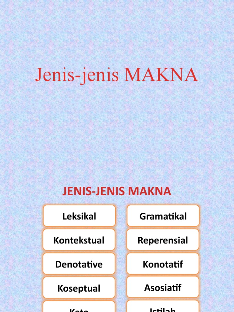 Pertemuan 5 Dalalah Jenis-Jenis Makna | PDF