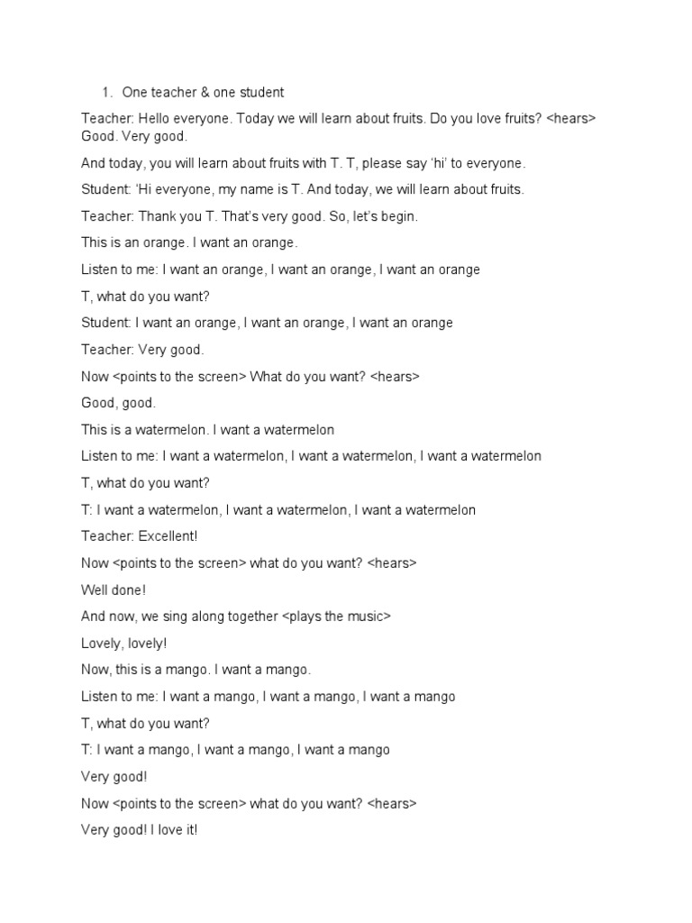 Teaching Scripts | PDF