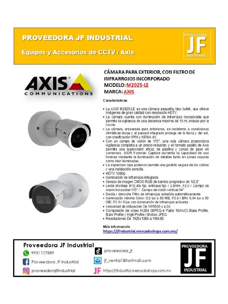 Camara Exterior Axis M2025-LE | PDF
