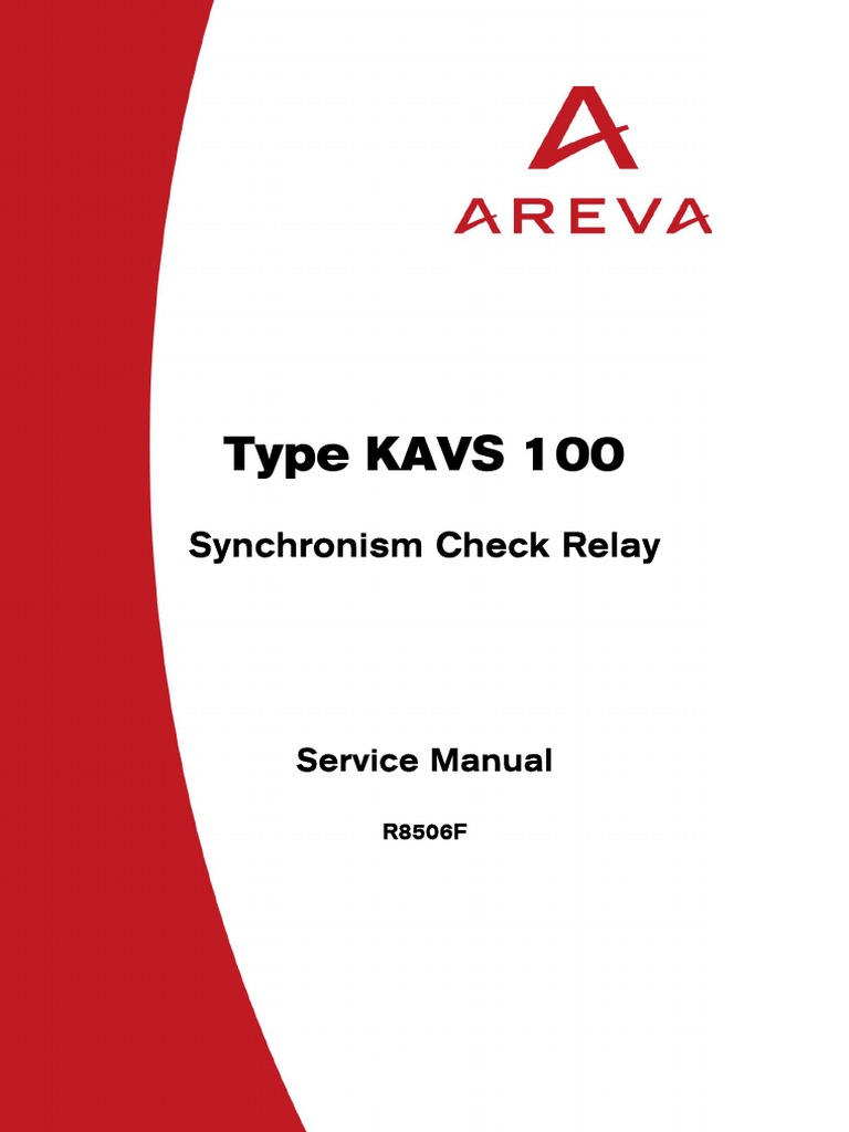 KAVS 100 Synch Check Relay | PDF