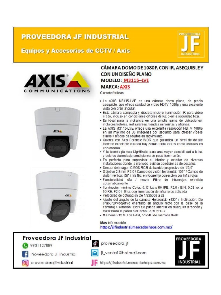 Camara Domo Axis M3115-LVE | PDF