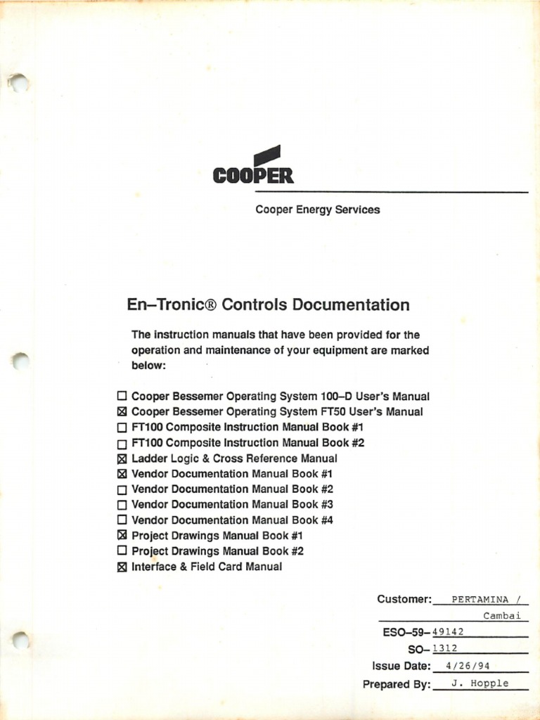2.2.7. Cooper Energy Service - Software Reference | PDF