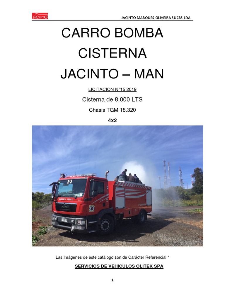 Olitek Jacinto Man Descriptivo Tecnico 1 | PDF | Bomba | Tracción en las cuatro ruedas
