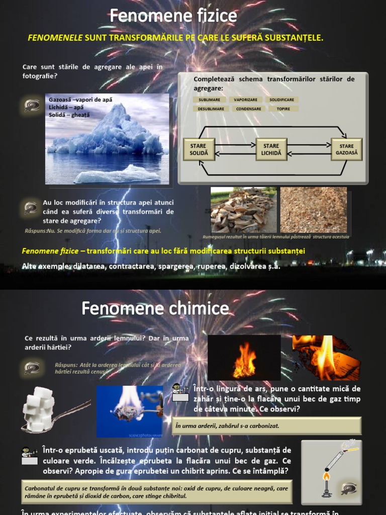 Fenomene Fizice Si Chimice. | PDF