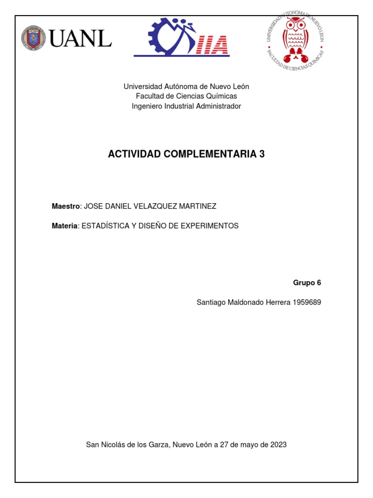 Actividad Complementaria 3 | PDF