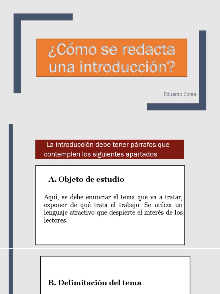 Cómo Se Redacta Una Introducción | PDF