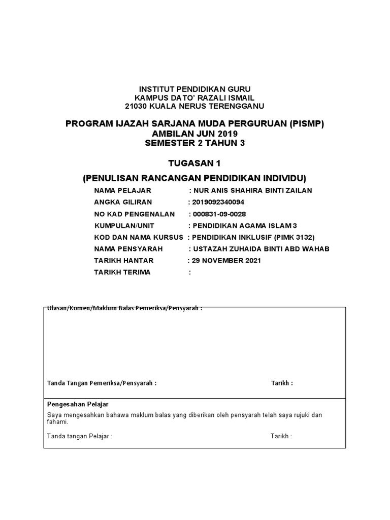 Tugasan 1 (Penulisan Rpi) | PDF