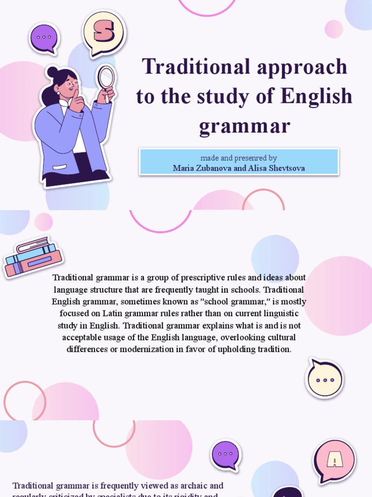 Traditional Approach To The Study of English Grammar | PDF | Grammar ...