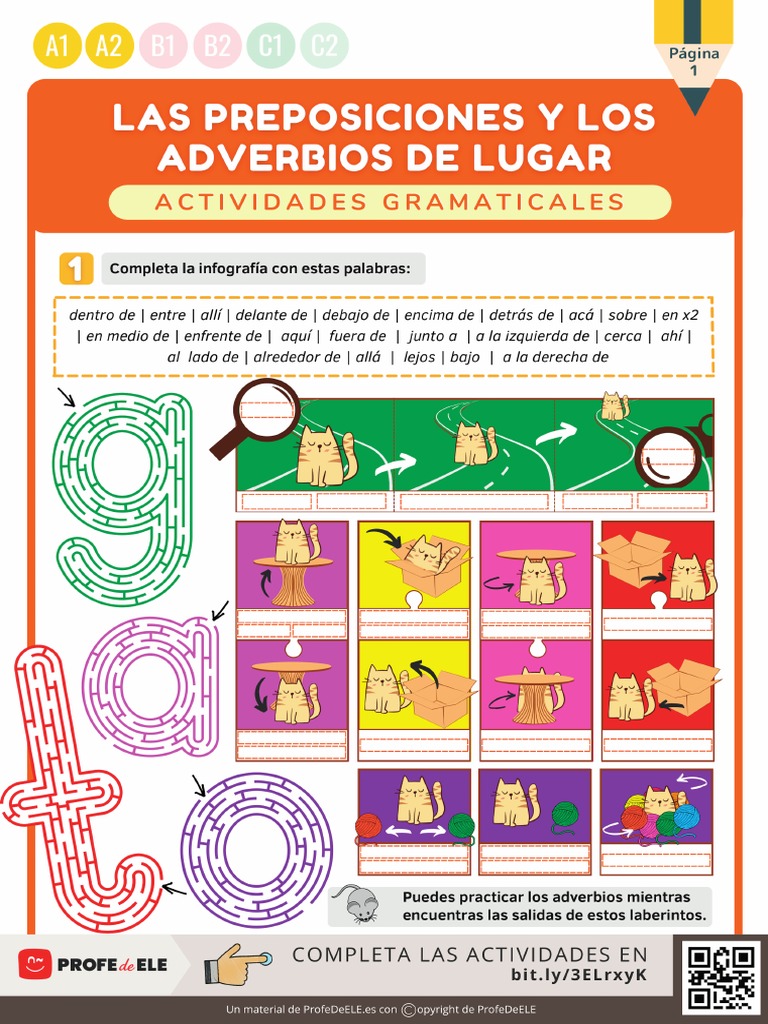 Cuadernillo - Preposiciones y Adverbios de Lugar (v1.1) | PDF