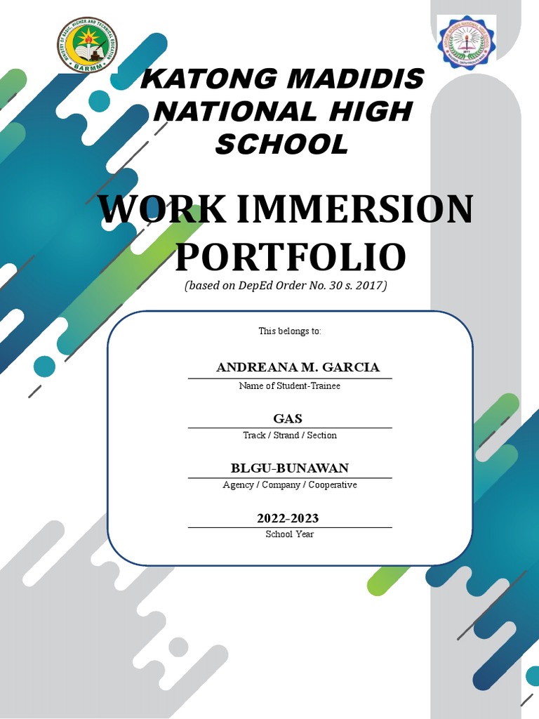 Work Immersion Portfolio Andreana Garcia | PDF