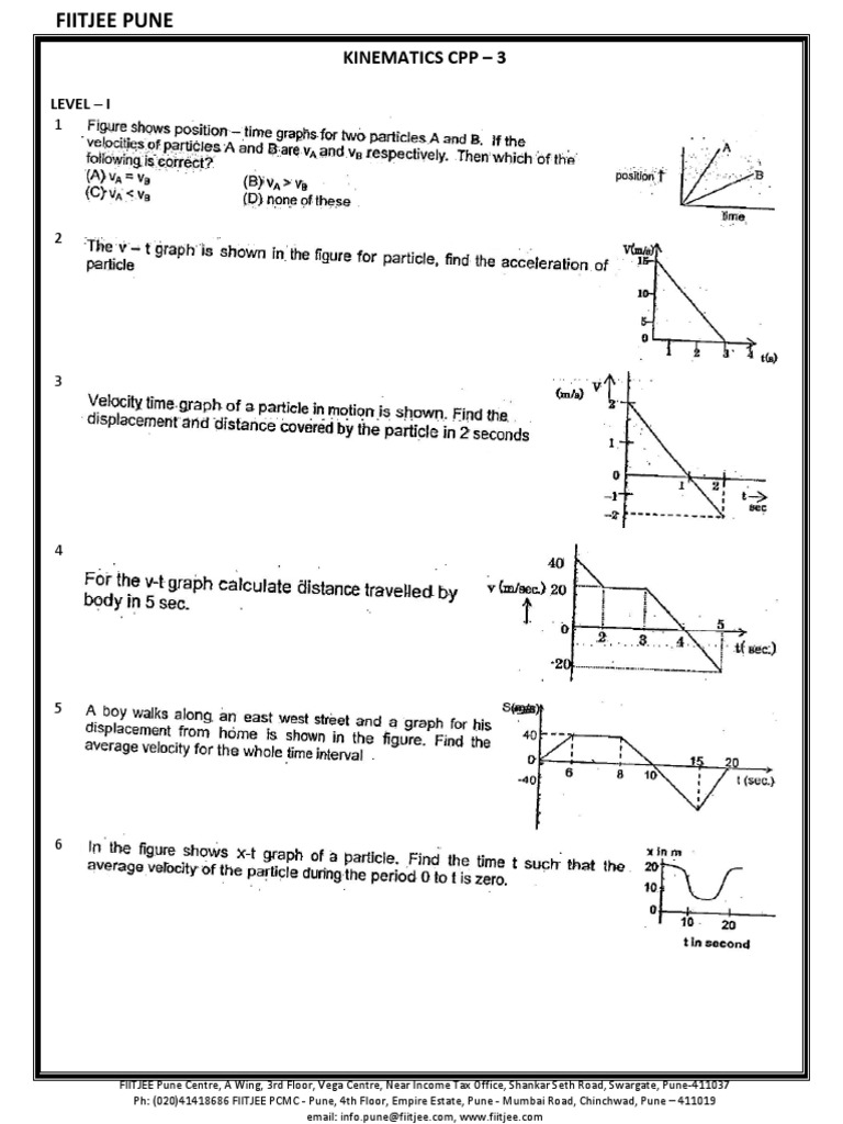 Kinematics CPP3 | PDF