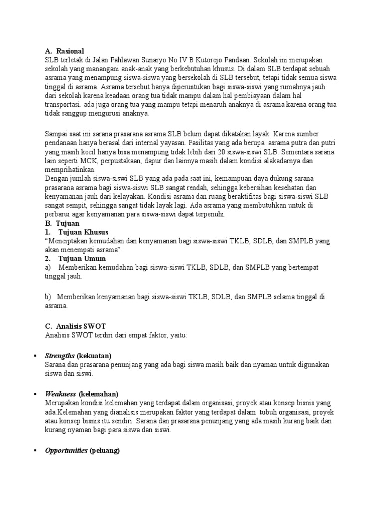 Proposal Pembangunan Asrama UM | PDF