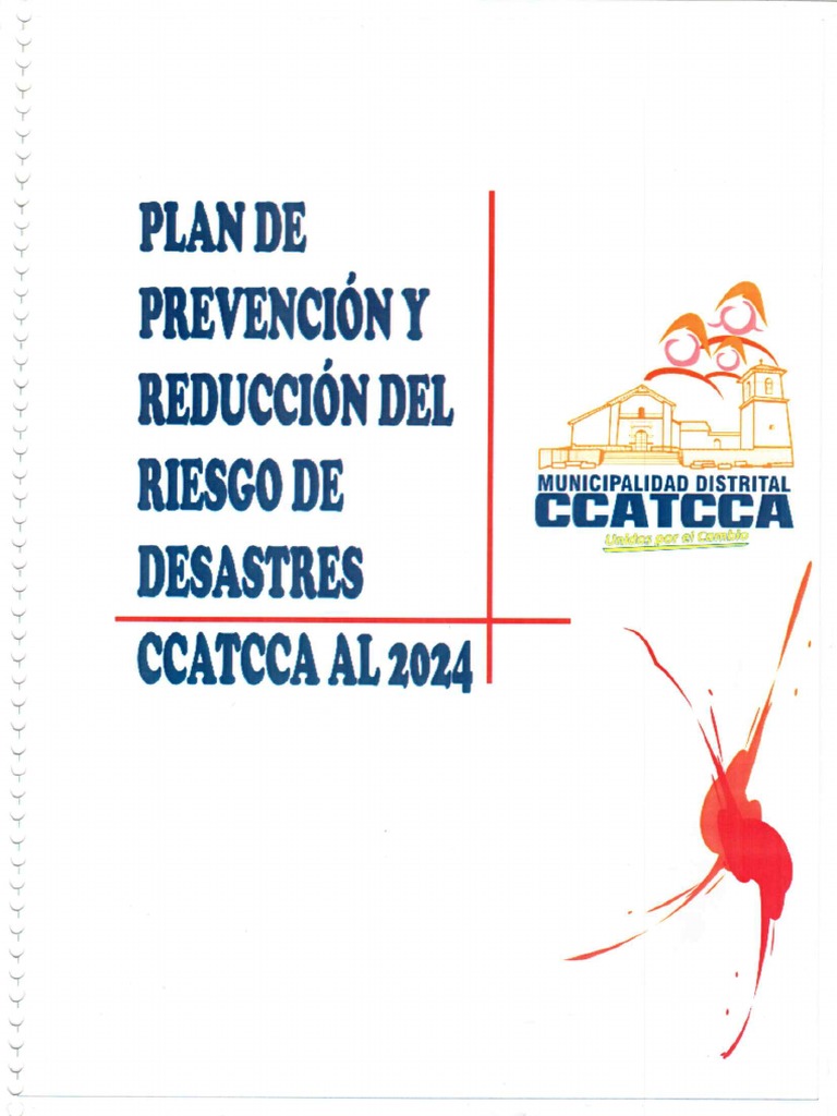 Plan de Prevencion y Reduccion Del Riesgo de Desastres Del Distrito de Ccatcca 2022 2024 | PDF
