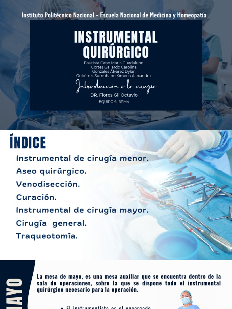 Instrumental Quirurgico | PDF | Herida | Cirugía