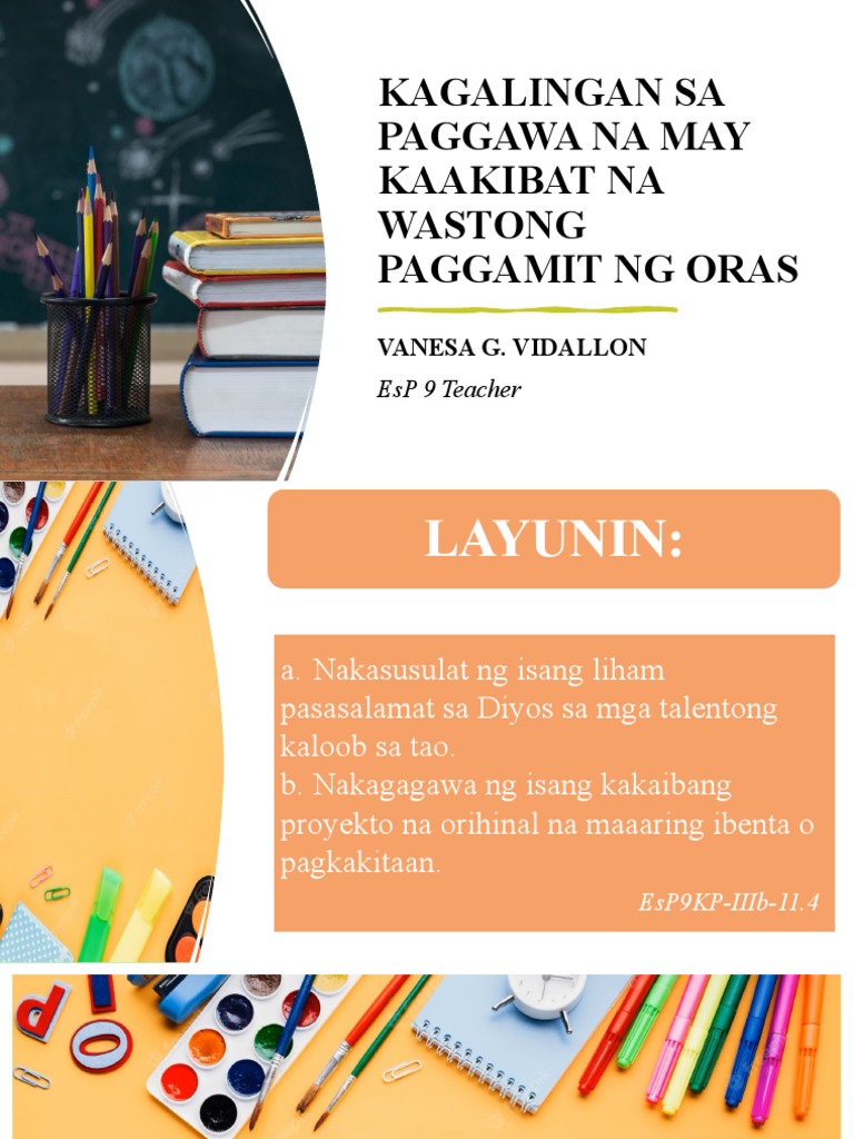 COT1 - Kagalingan Sa Paggawa - Presentation | PDF