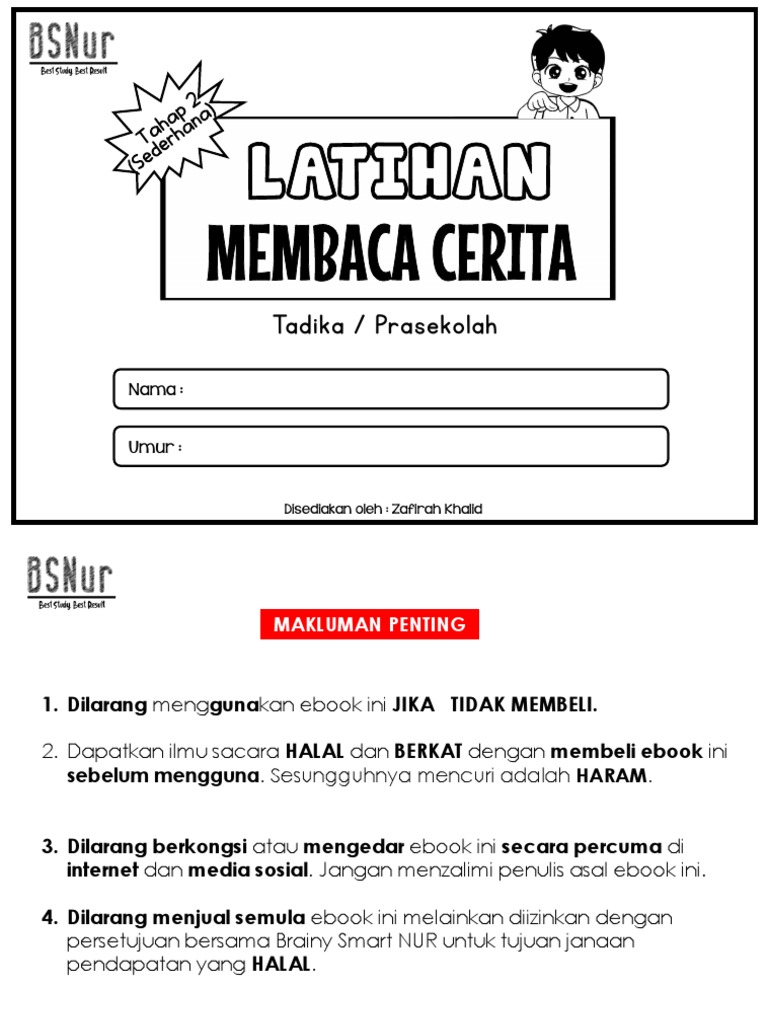 Latihan Membaca Cerita (Tahap 2) | PDF