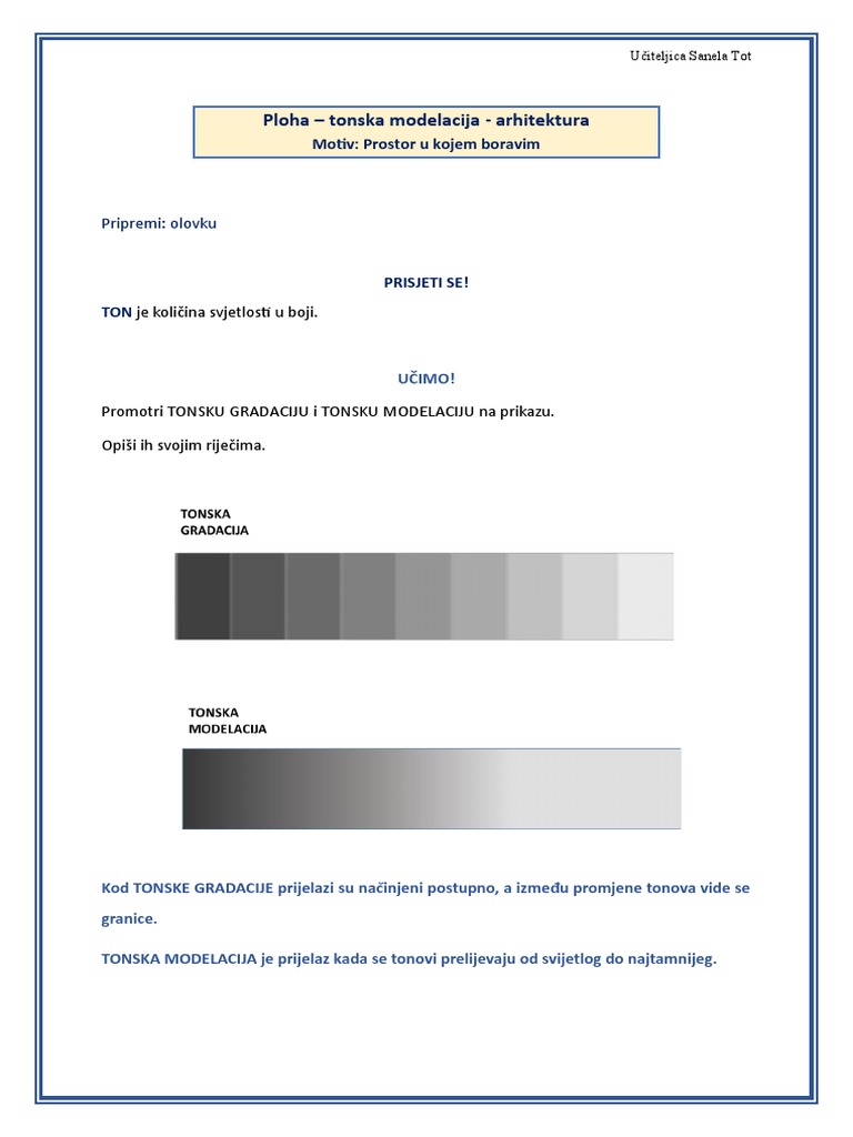 Ploha Tonska Modelacija Arhitektura | PDF