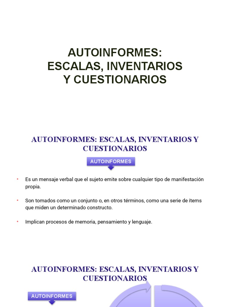 Guía de Autoinformes Psicológicos | PDF