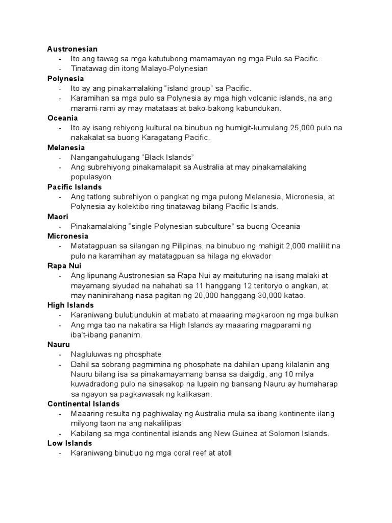 Aralin 11 - Susing Konsepto (GRADE 8 KEY TERMS FOR AP) | PDF