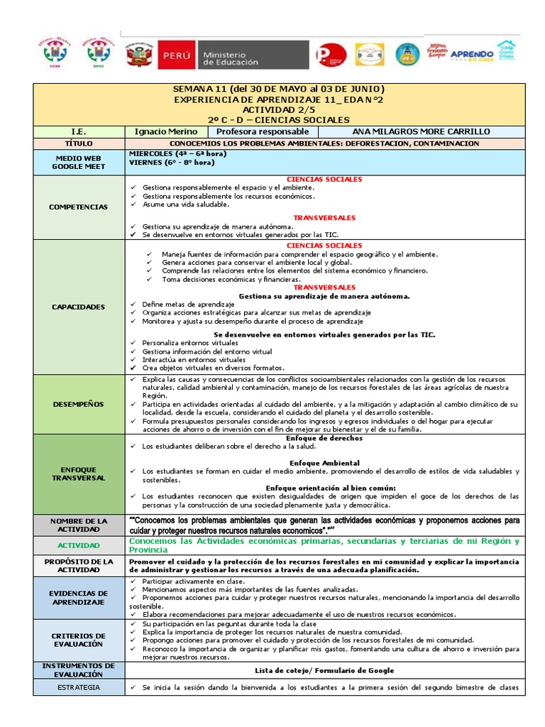 Eda 11 Ii Bimestre | Descargar gratis PDF | Aprendizaje | Evaluación
