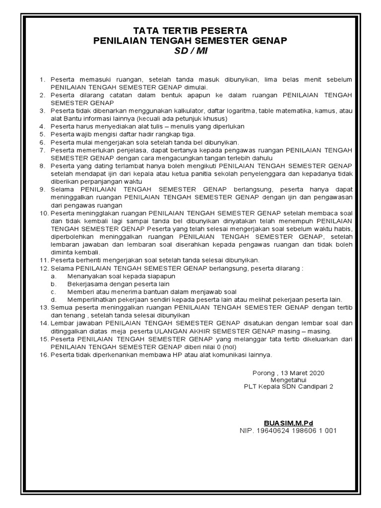 Tata Tertib Peserta | PDF