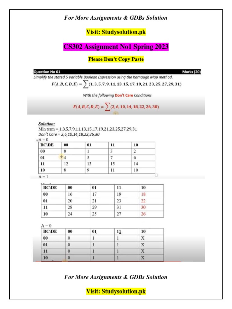 CS302 Assignment No1 Spring 2023 | PDF