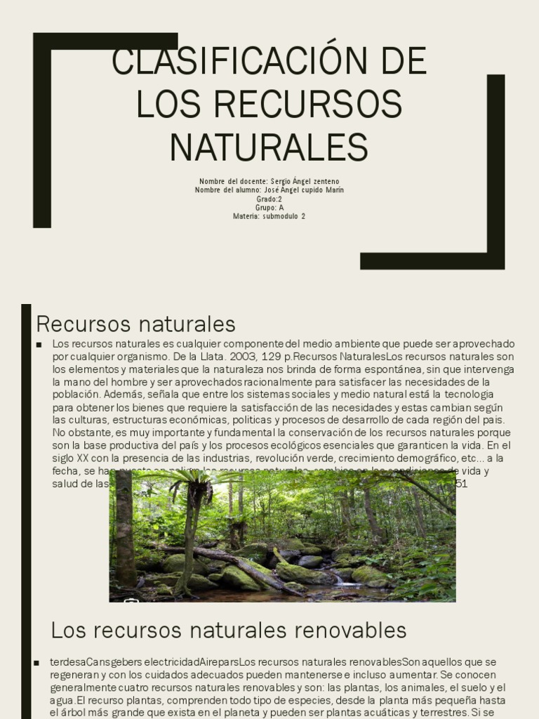 Clasificación de Los Recursos | PDF | Energía renovable | Suelo