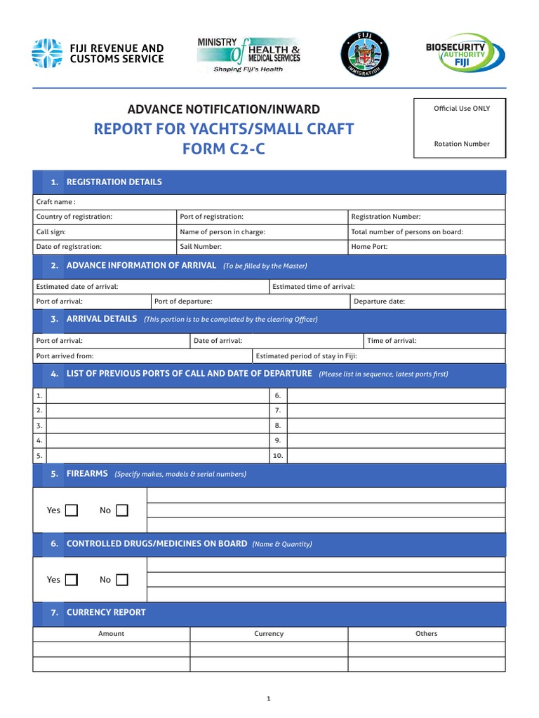 Arrival - 1 Customs Arrival C2-C Form (New) | PDF | Customs | Workweek ...