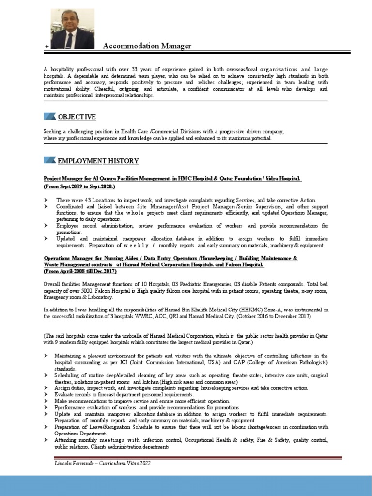 My Updated CV | PDF | Hospital | Joint Commission