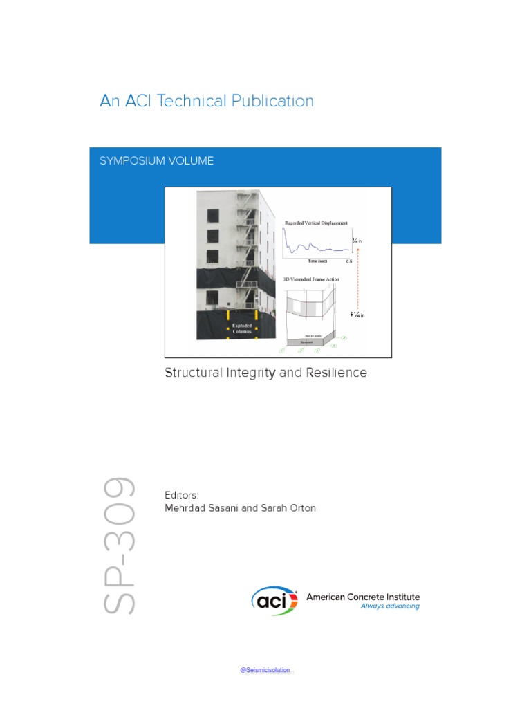 ACI SP 309 Structural Integrity and Resilience Sasani Orton 2016 | PDF ...