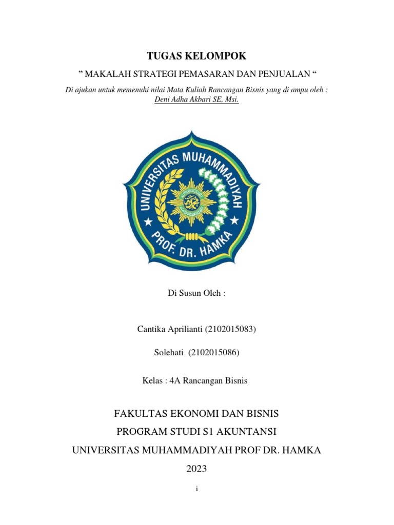 Makalah Strategi Pemasaran Dan Penjualan - Kelompok 8 | PDF