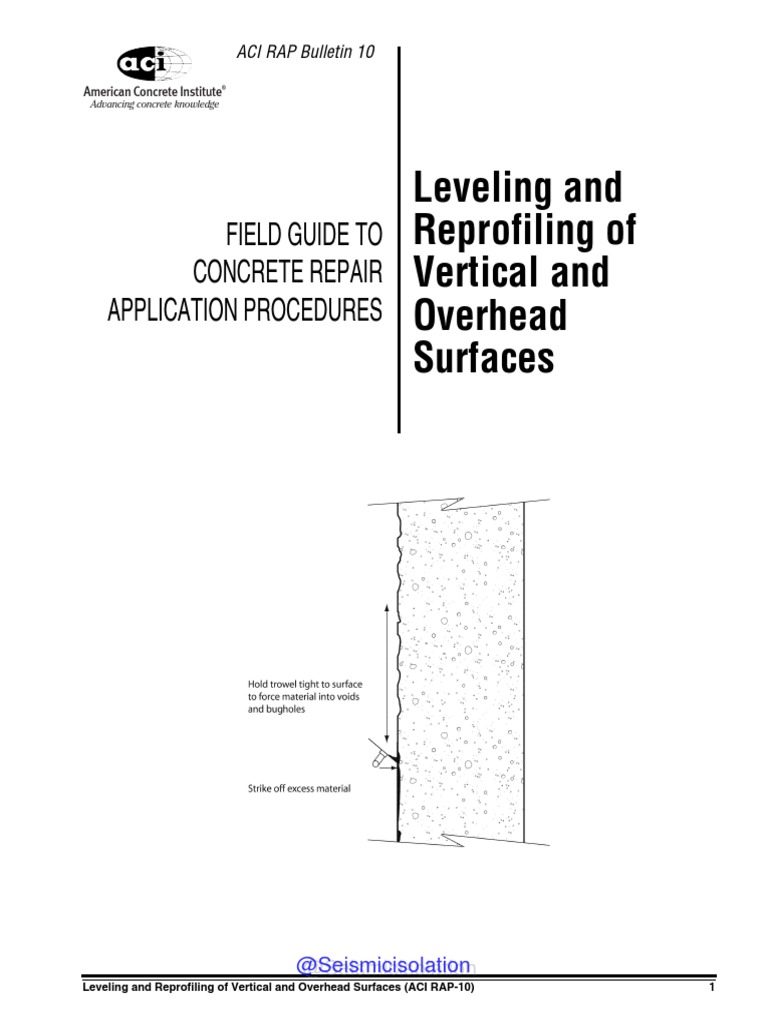 ACI RAP 10 Leveling and Reprofiling | PDF