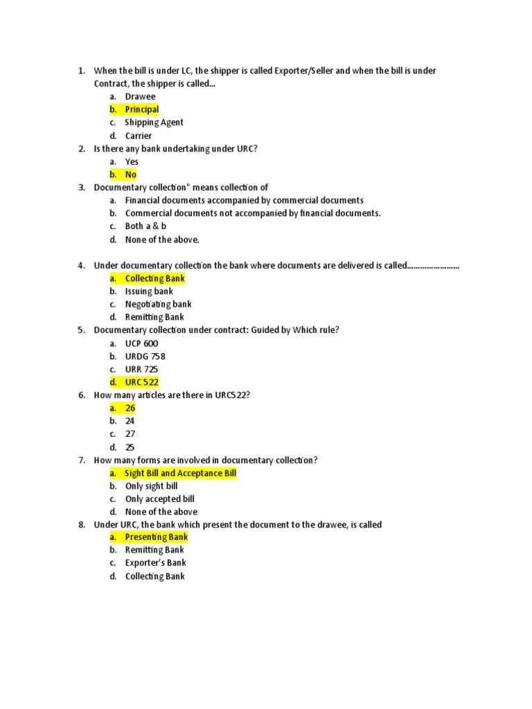 URC 522 Rules and Key Concepts | PDF | Law
