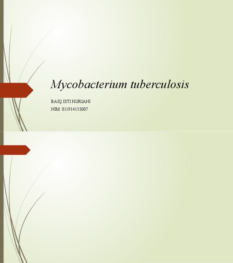 Mycobacterium Tuberculosis | PDF
