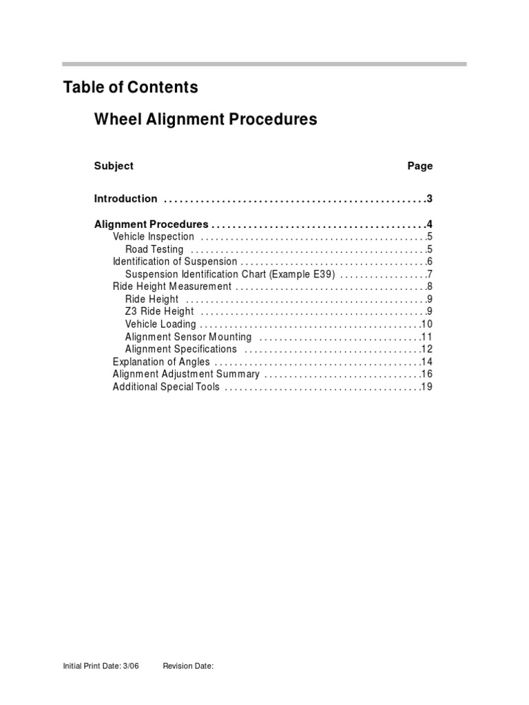 03 - Wheel Alignment Procedures | PDF | Steering | Automotive Industry