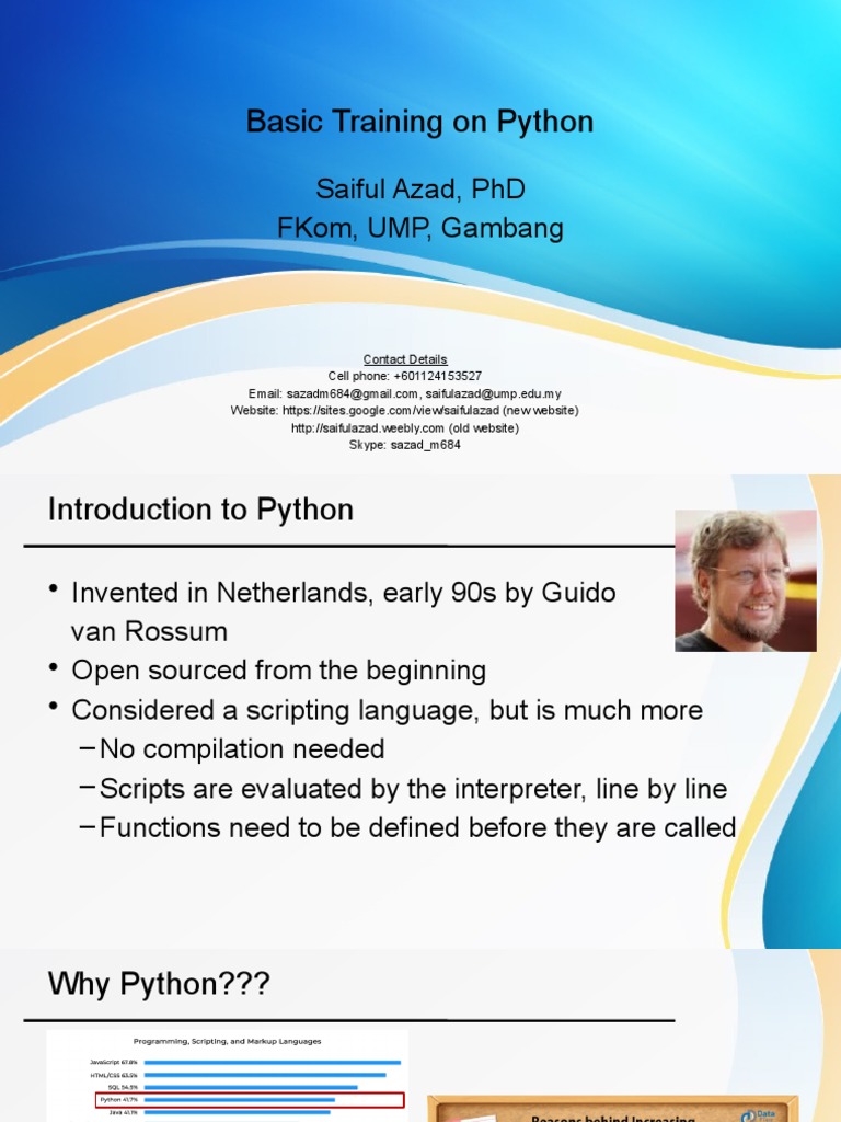 PythonTraining MD Saiful Azad UMP | PDF | Mode (Statistics) | Quantile