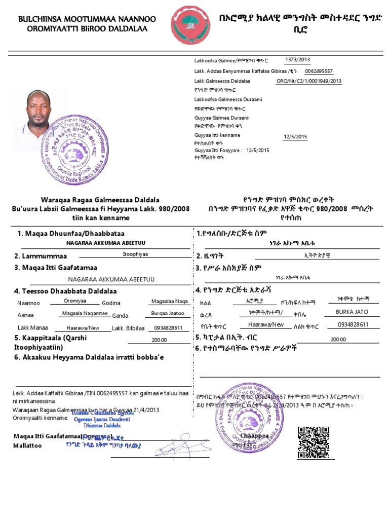 Bulchiinsa Mootummaa Naannoo Oromiyaatti Biiroo Daldalaa: Nagaraa ...