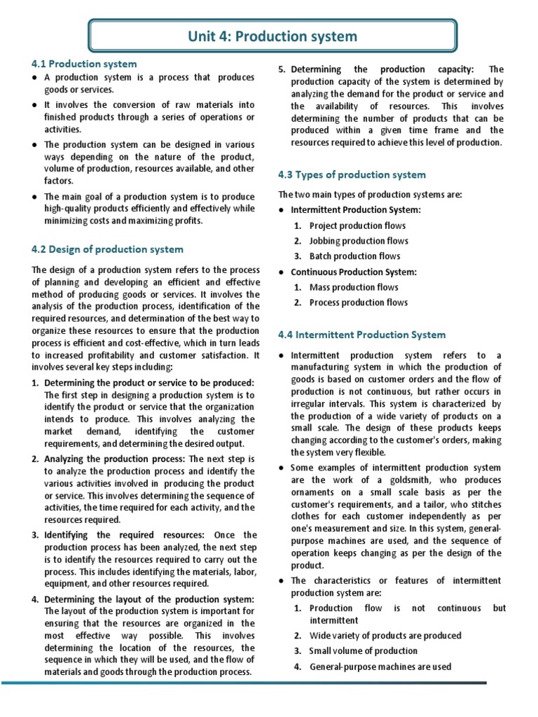 IBM Unit 4 - Production System | PDF