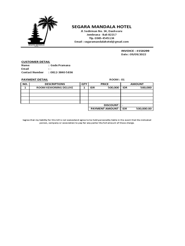 Segara Mandala Hotel - 01 | PDF