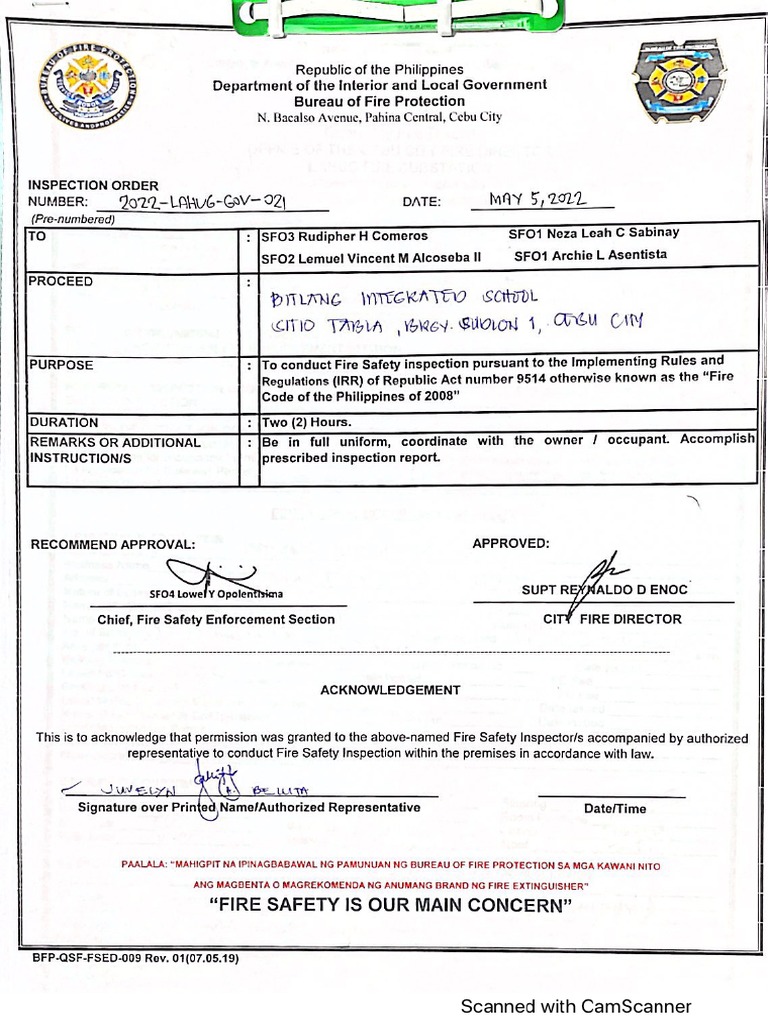 BFP Assessment | PDF